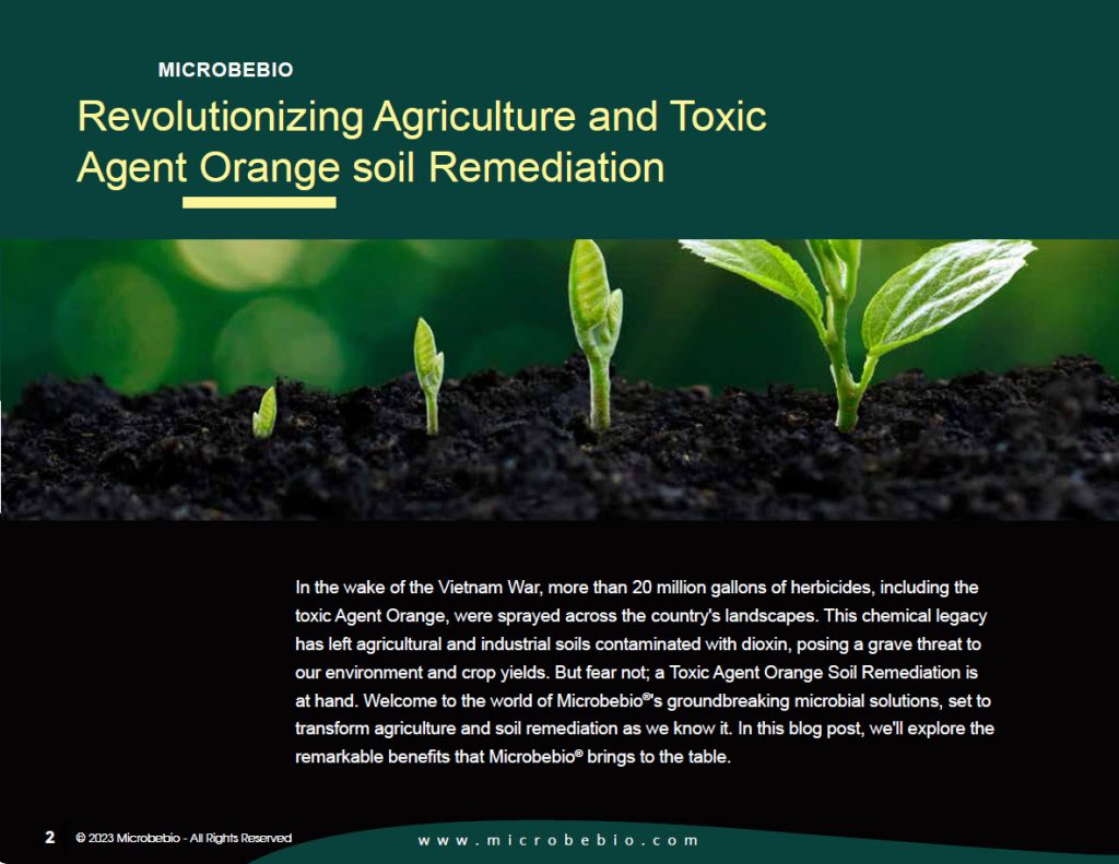 Revolutionizing Agriculture and Toxic Agent Orange soil Remediation ... Revolutionizing Agriculture and Toxic Agent Orange soil Remediation ...